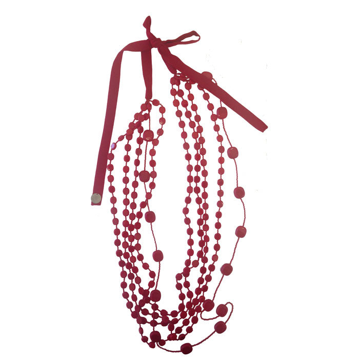 Collana lunga Rossa - Maria Calderara – Floris Reggio Emilia